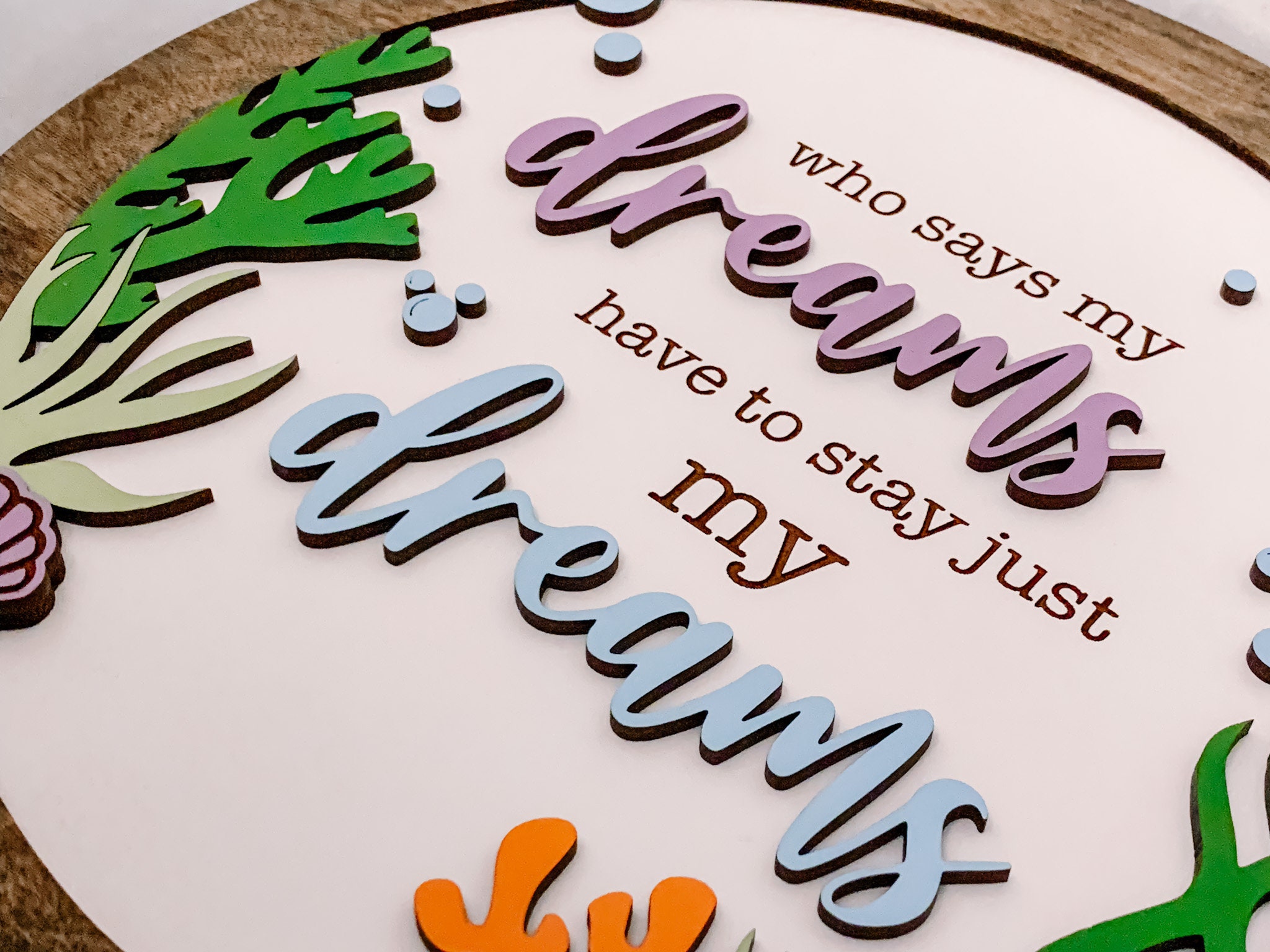 10" Little Mermaid Inspired Sign // Disney Wall Decor // Disney Baby ...