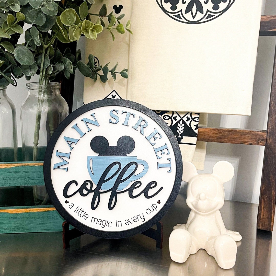 Mini Main Street Coffee Sign // Disney-inspired Tiered Tray Coffee ...