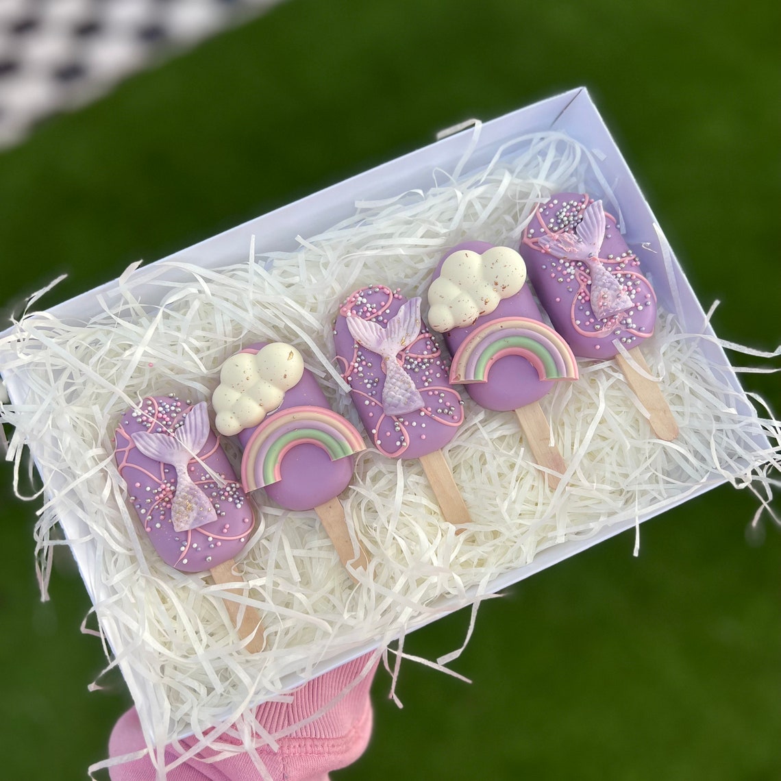 MERMAID & RAINBOW Cakesicle Treat Box Thank You Gift - Etsy UK