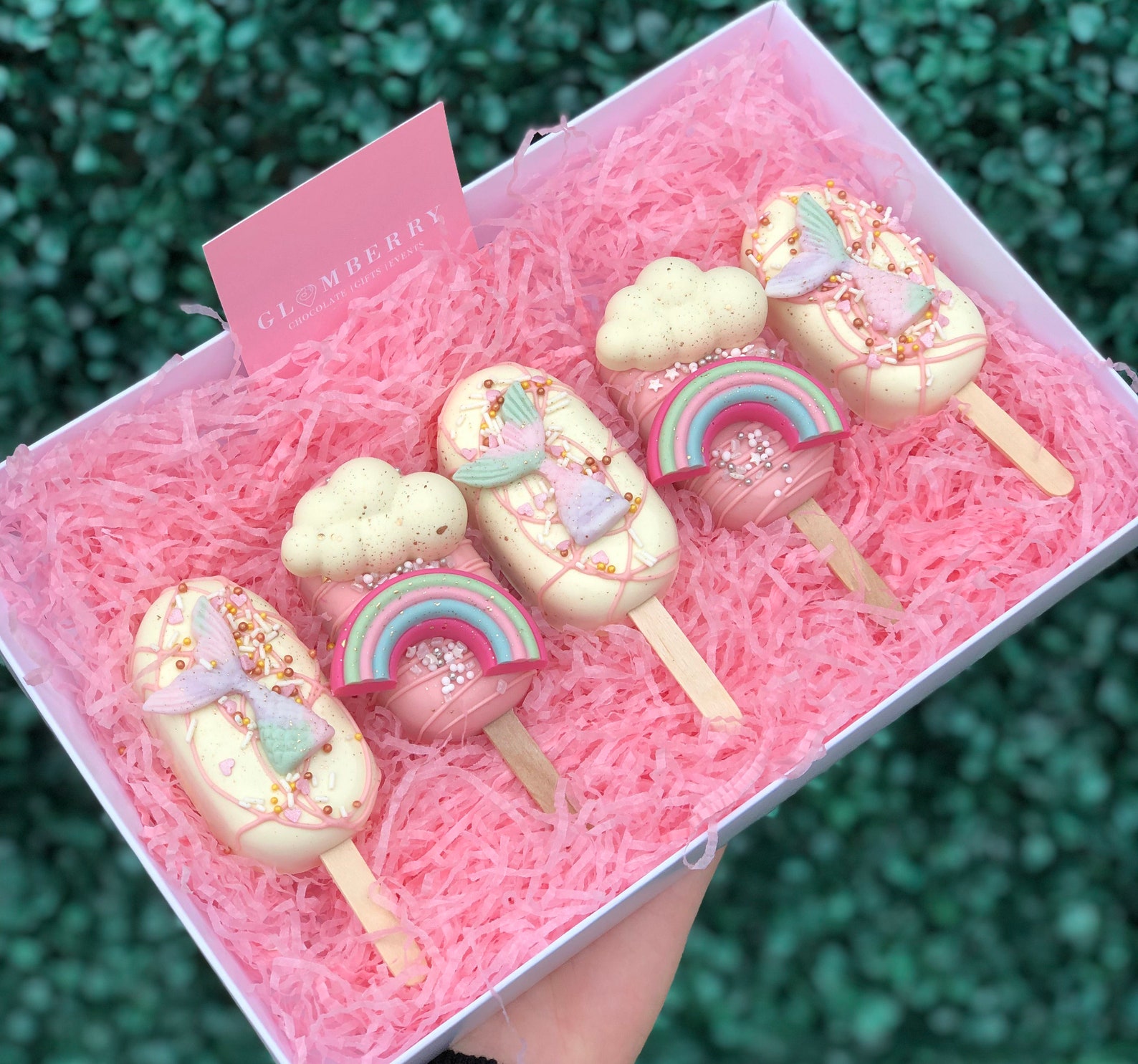 MERMAID & RAINBOW Cakesicle Treat Box Thank You Gift - Etsy UK