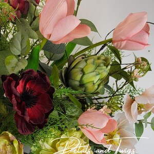 Spring Grapevine Wreath With Peonies & Poppies – Unique Floral Door ...