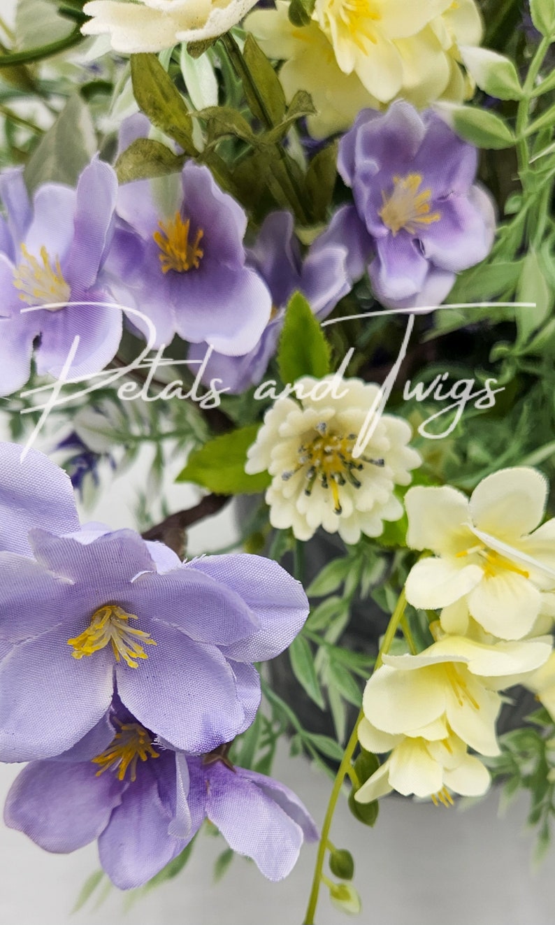 Eternal Elegance: Enchanting Tin Bucket Floral Centerpiece Handcrafted ...