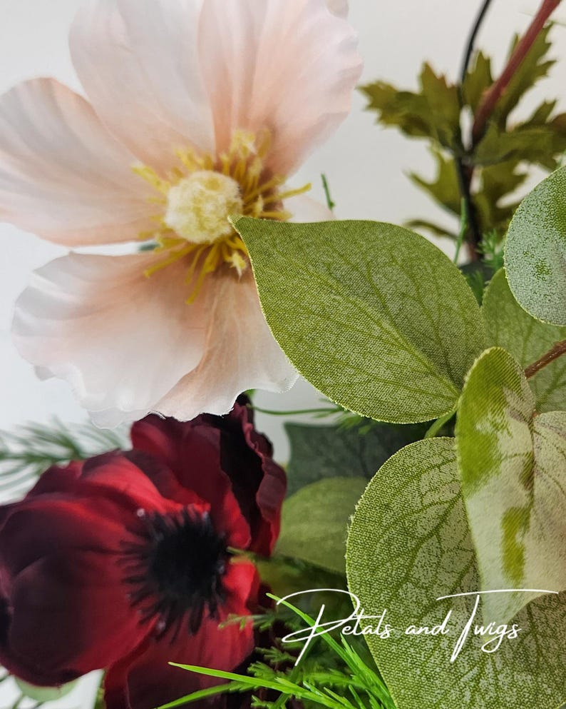 Spring Grapevine Wreath With Peonies & Poppies – Unique Floral Door ...