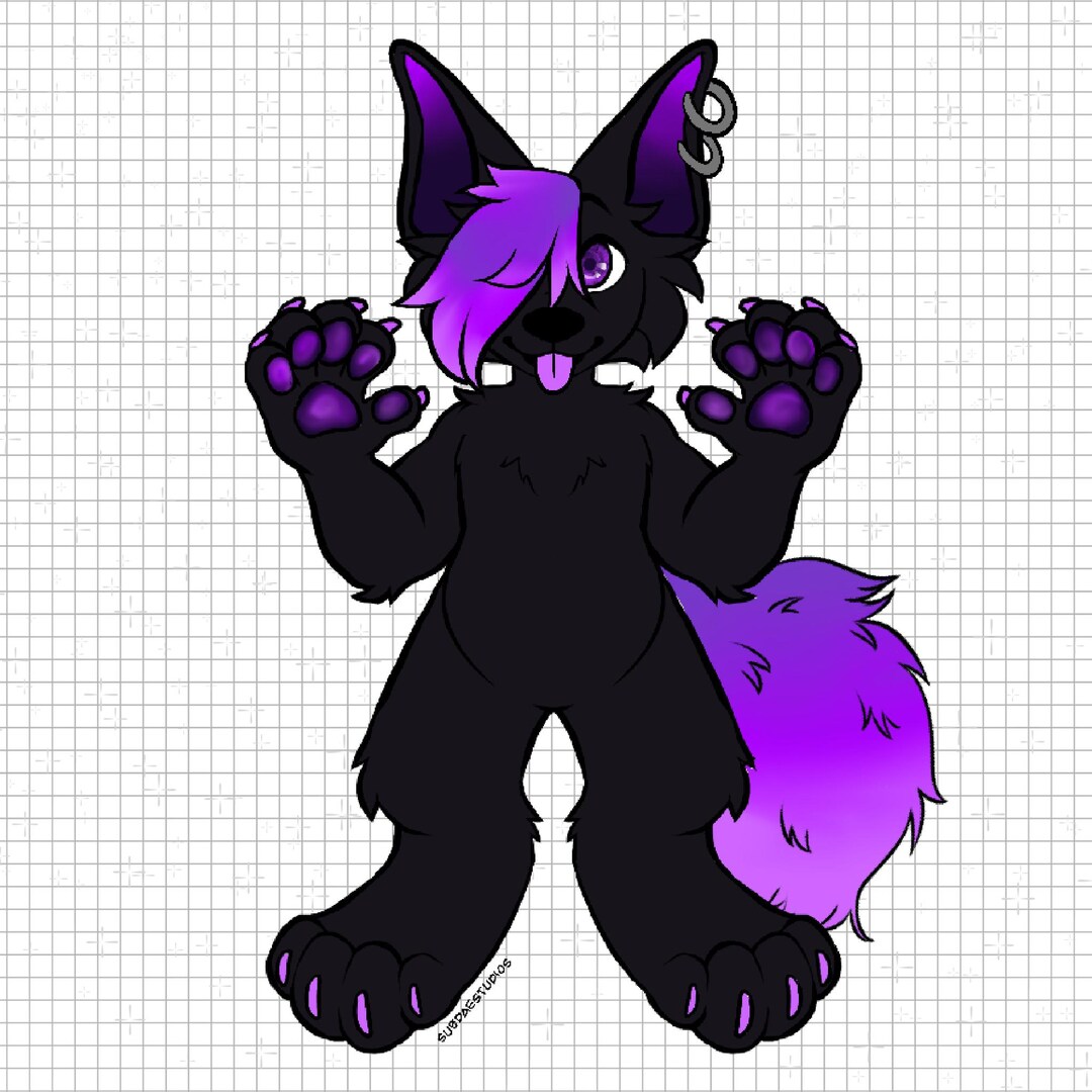 Emo Chibi Canine Fursona Adoptable Design / Fursona Adopt - Etsy