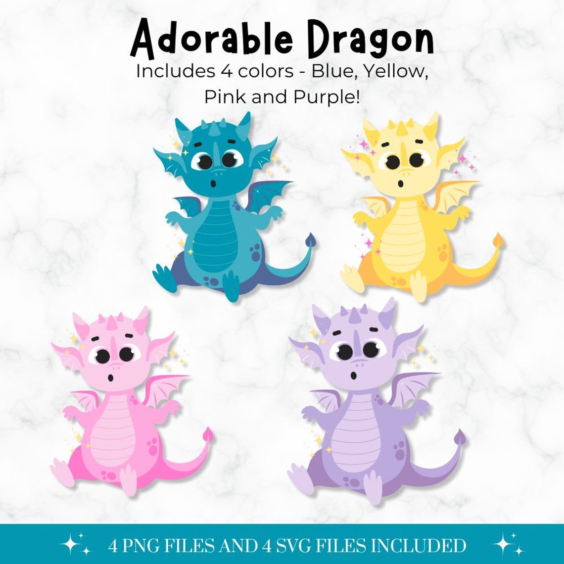 Dragon SVG Bundle Cricut Dragon PNG Clipart Dragon Cricut SVG File Cute ...