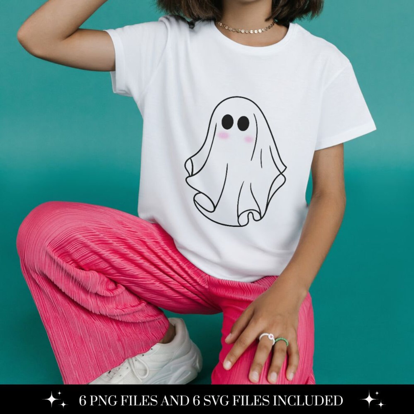 Cute Ghost SVG Bundle - Cricut - Ghost PNG - Clipart - Cute Ghost ...