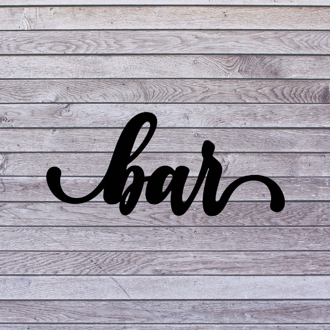 Bar Sign Home Bar Decor Customized Metal Artwork Metal Script Sign - Etsy