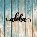 Aloha Script Sign Metal Wall Art Hawaii Beach Lake House Beach - Etsy