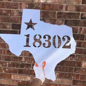 Custom Texas Address/ Name Sign - Etsy