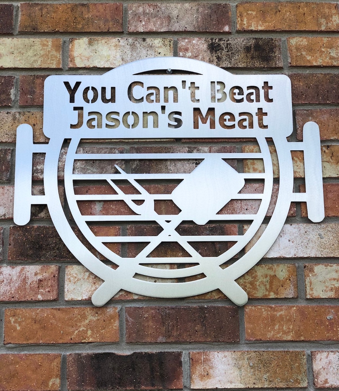 Custom BBQ Grill Metal Name Personalized Custom Sign for Patio Porch ...