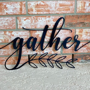 Gather Sign** Personalized Metal Art Décor Fall Thanksgiving Gift - Etsy