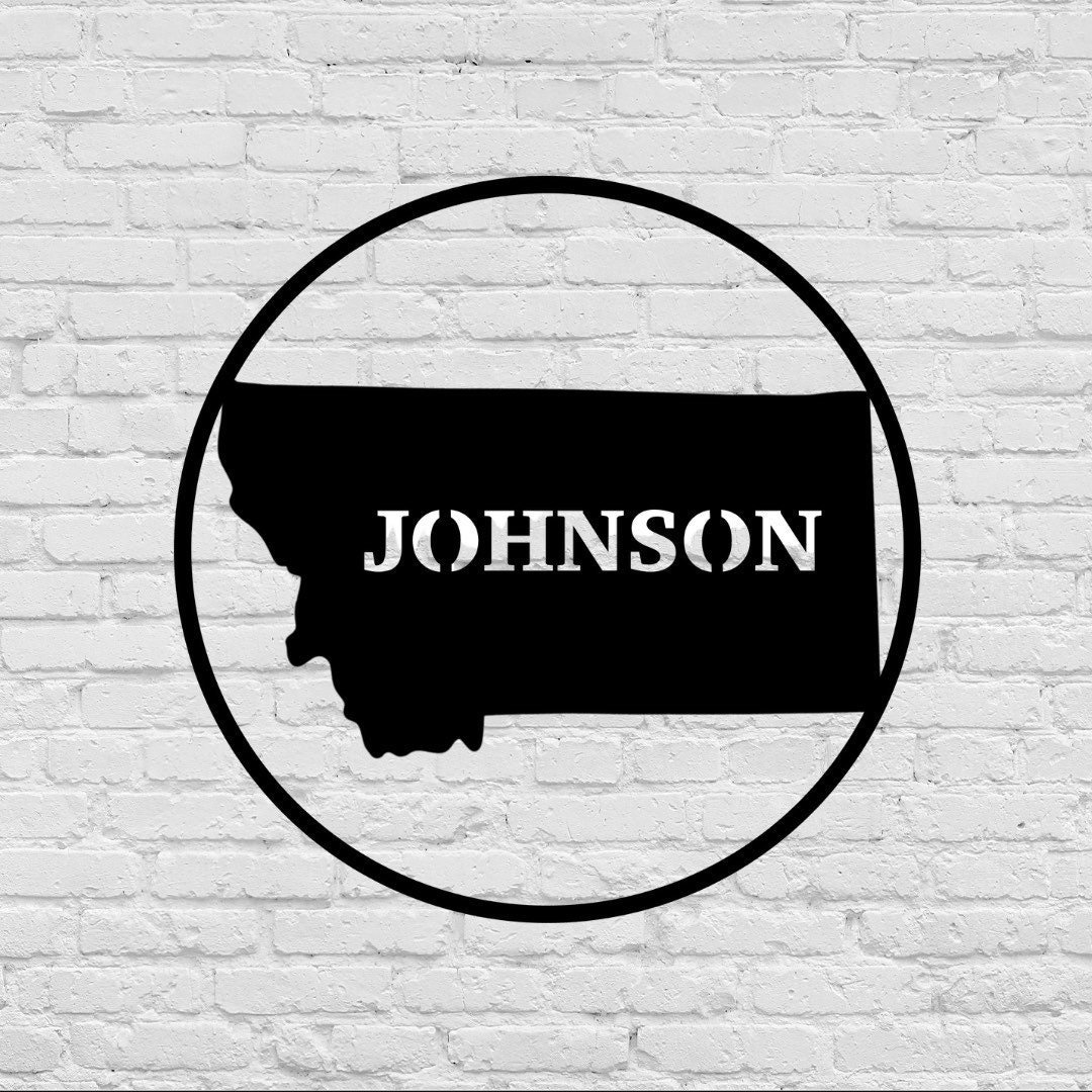 Montana State Metal Monogram Sign Personalized Family Last Name ...