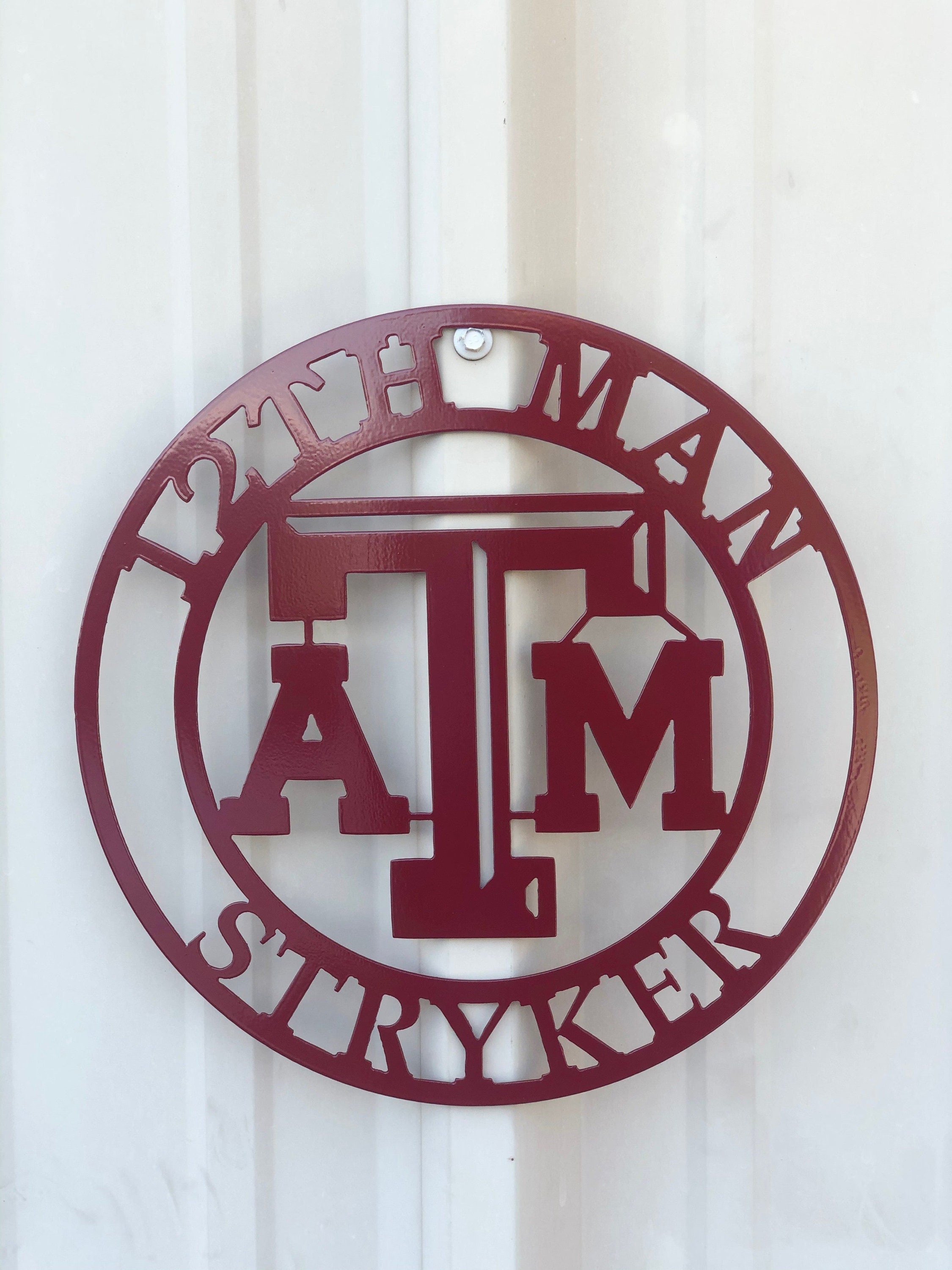12th Man Monogram Metal Personalized Sign Aggie Graduation | Etsy