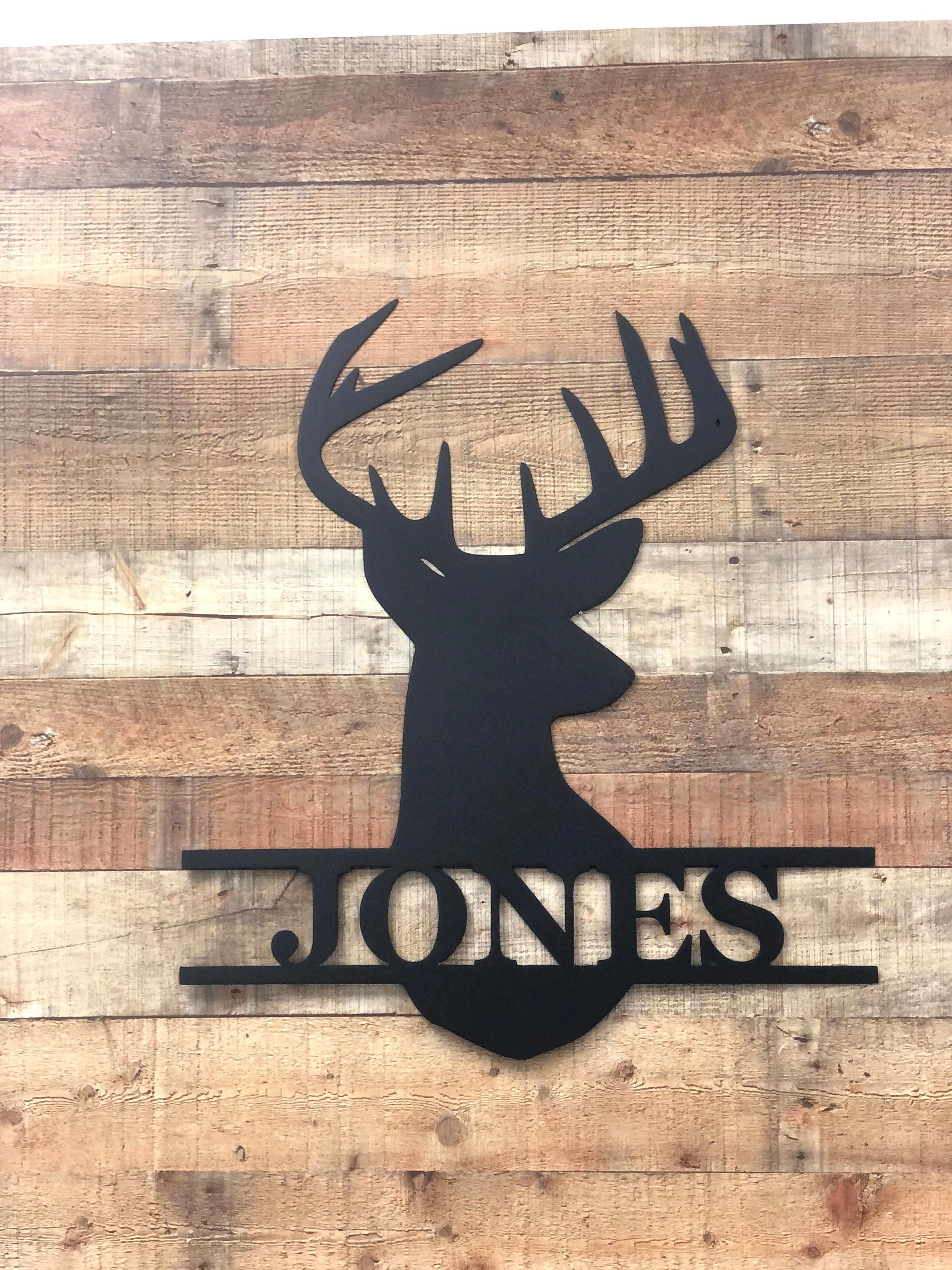 Whitetail Buck Monogram - Etsy