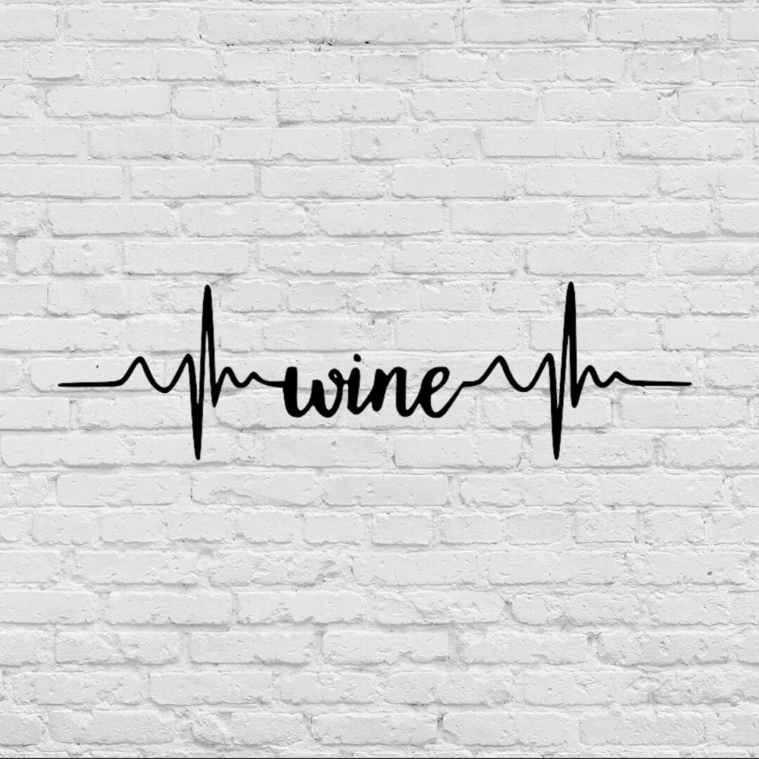 Wine Script EKG - Etsy