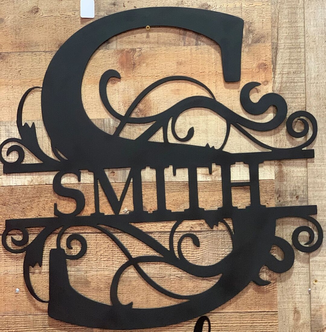 Fancy Last Name Monogram Classic Monogram Unique Wedding Gift ...