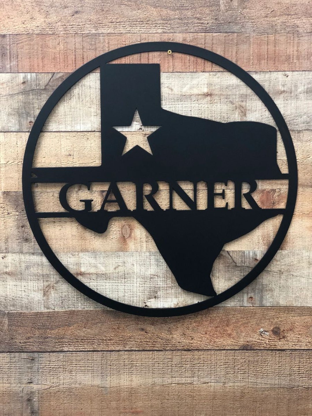 Texas State Metal Sign, Circle Monogram, Personalized Family Name - Etsy