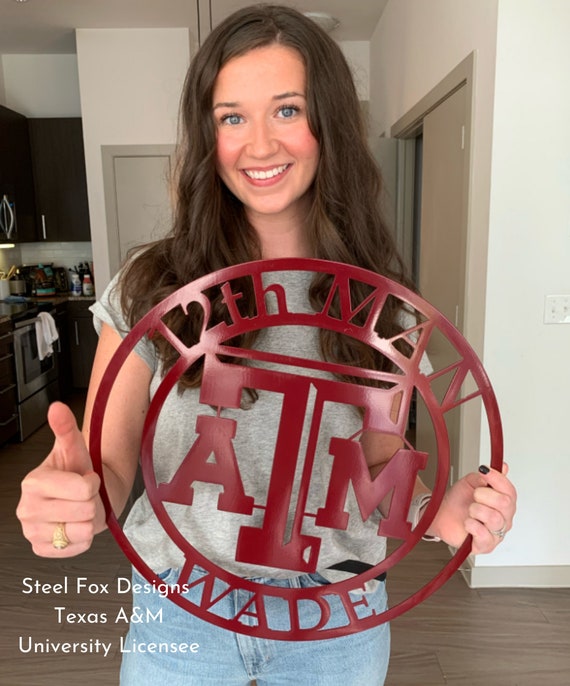 12th Man Monogram Metal Personalized Sign Aggie Graduation | Etsy