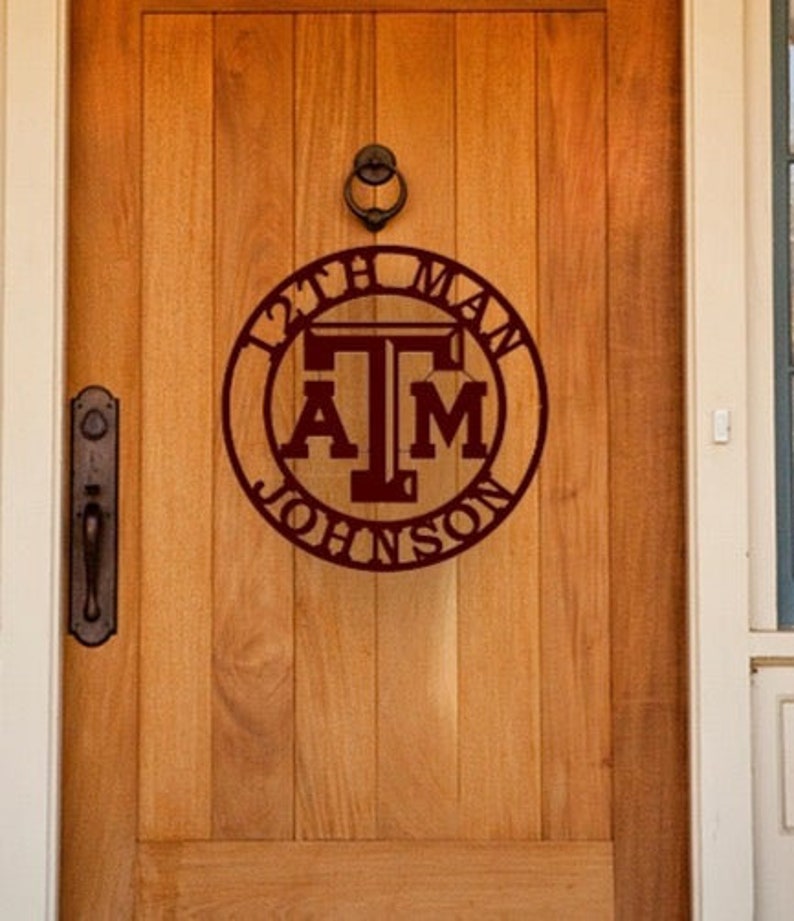 12th Man Monogram Metal Personalized Sign Aggie Graduation | Etsy