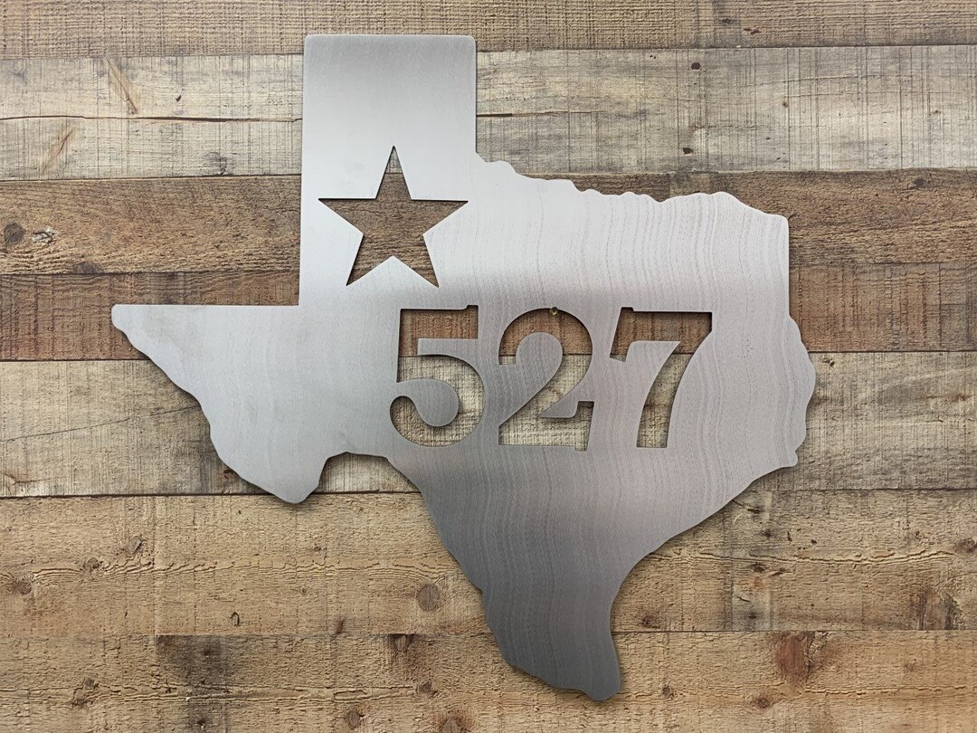 Custom Texas Address/ Name Sign - Etsy