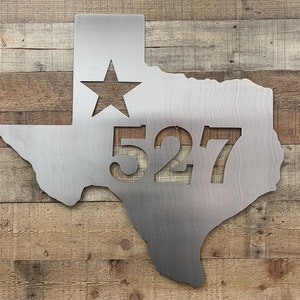 Custom Texas Address/ Name Sign - Etsy