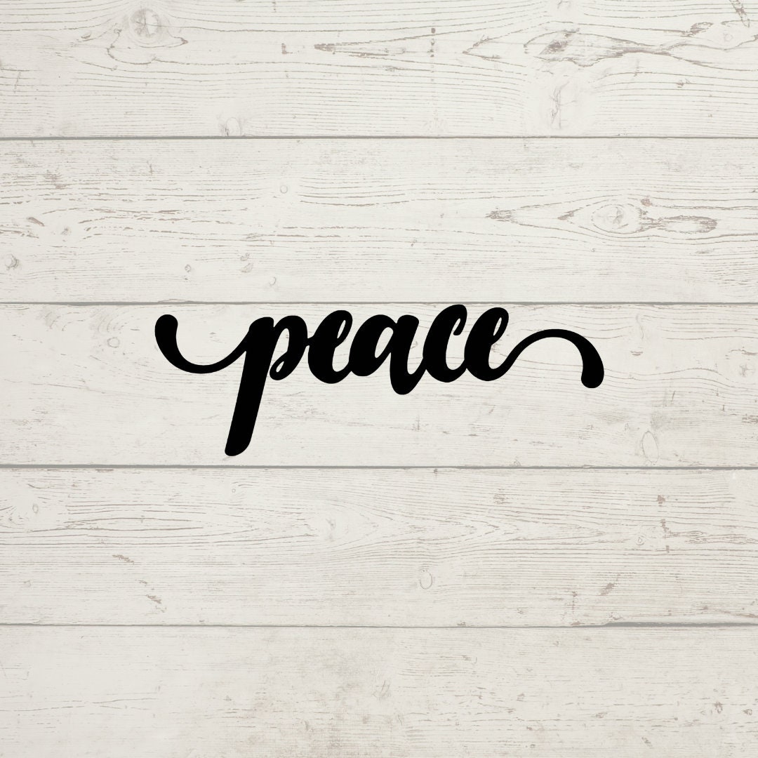 Peace Sign Custom Metal Sign Custom Script Home Decor Metal Wall Sign ...