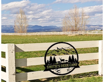 Wildlife Scenery Name Plate Customized Monogram Hunting Metal | Etsy