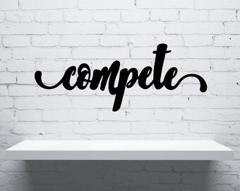 Create Sign Cursive Metal Wall Art Home Decor Custom Word | Etsy