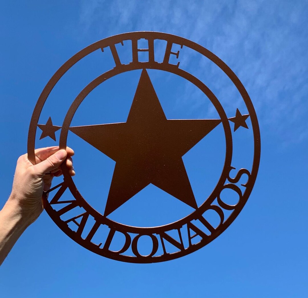 Texas Star Monogram #1** Personalized Metal Sign Wedding Birthday Gift ...