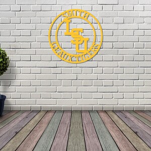 LSU Monogram Personalized Custom Family Name Metal Sign - Etsy