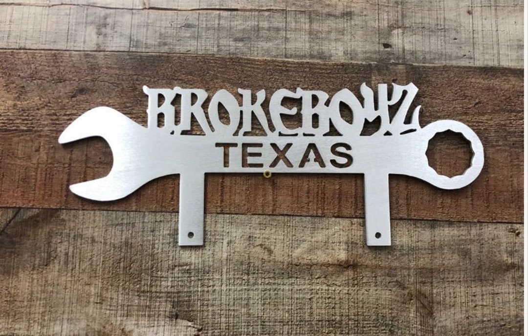 Custom Car Club Plaque Auto Shop Wrench Indoor Outdoor Business Sign ...