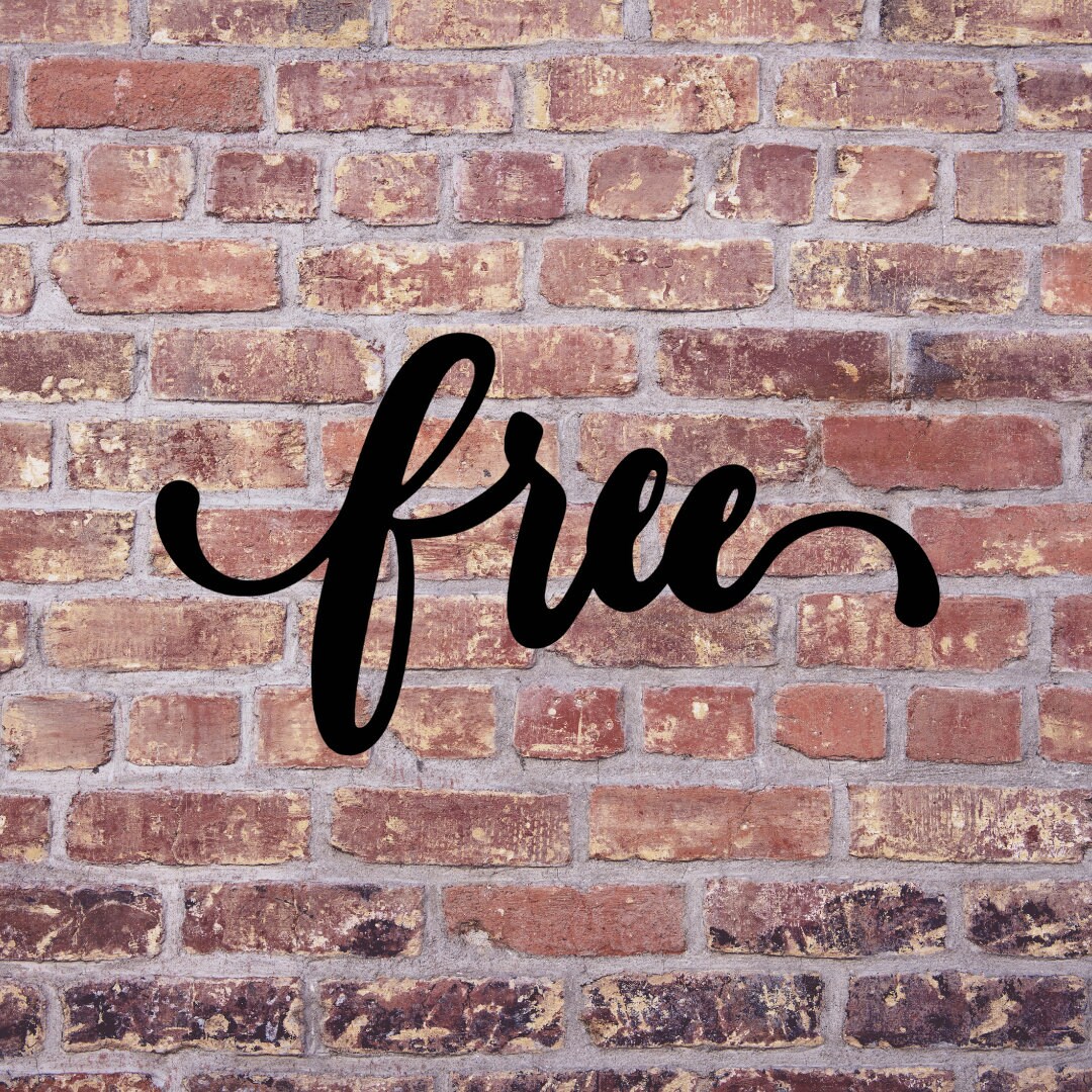 Free Sign Indoor Outdoor Metal Wall Decor Farmhouse Home Decor Free ...