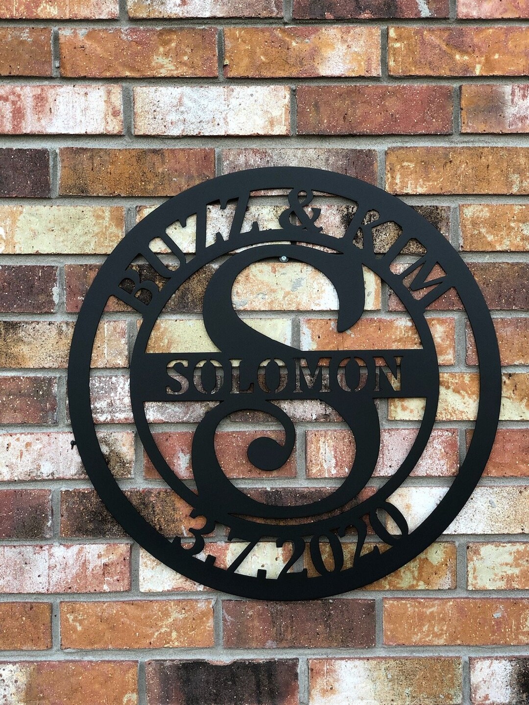 Circle Script Monogram With Est. Date - Etsy