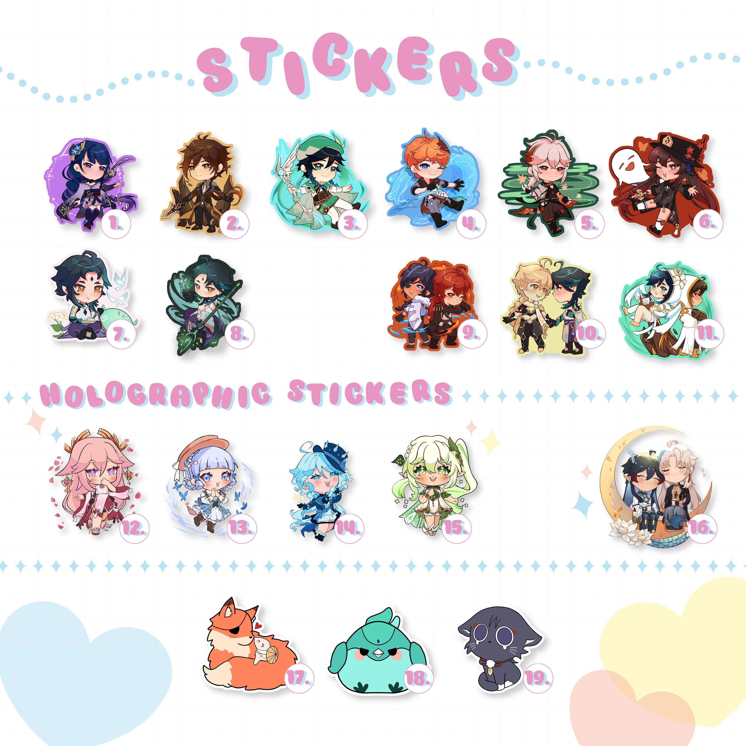 Stickers [genshin Impact, Hualian, Renheng] - Etsy