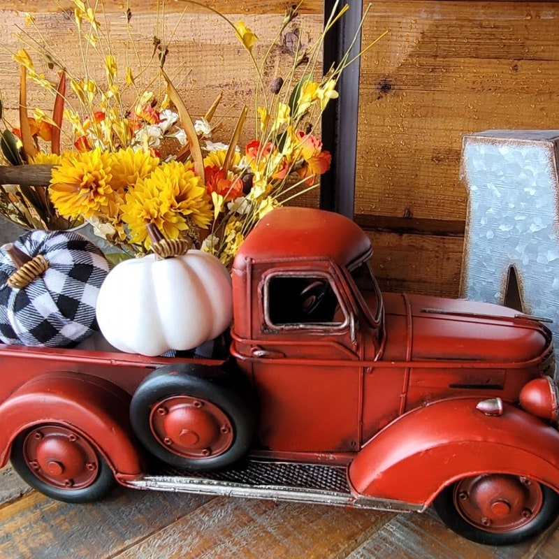 Rustic Red Truck - Etsy