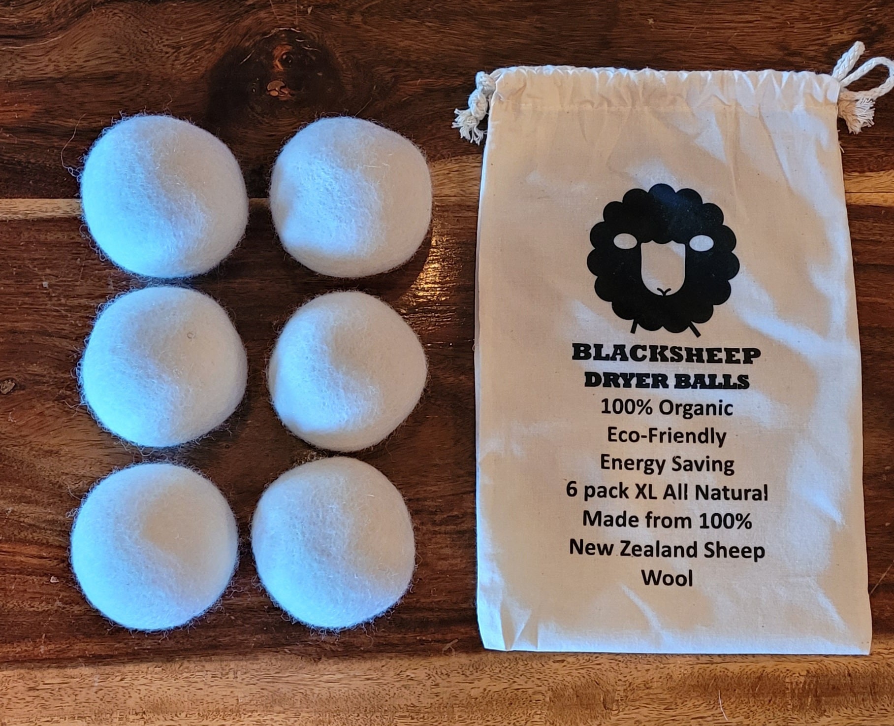 6 Pack of Extra Large Wool Dryer Balls 100% New Zealand Sheep - Etsy Canada