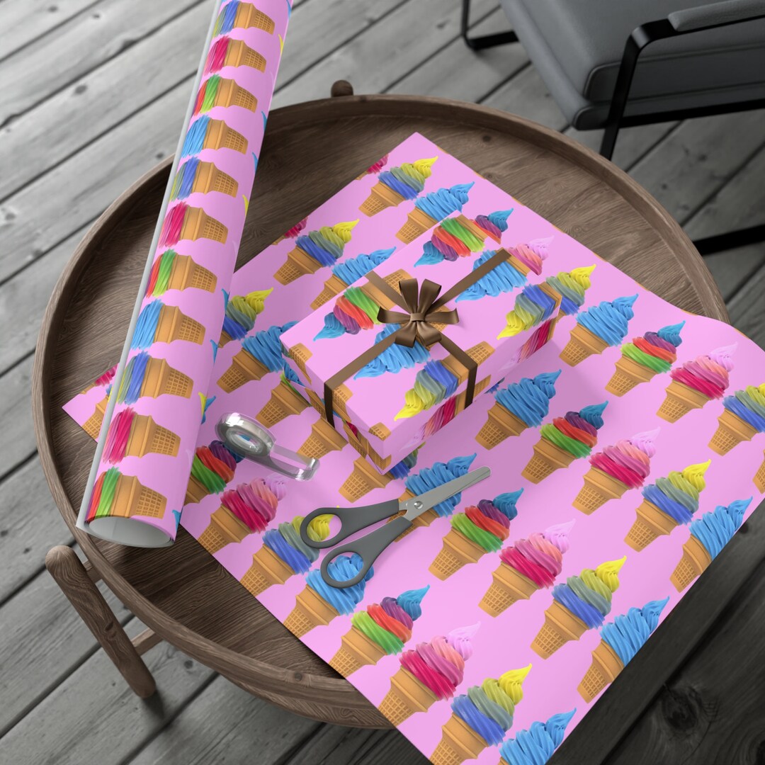 Ice Cream Cone Gift Wrap Papers - Etsy