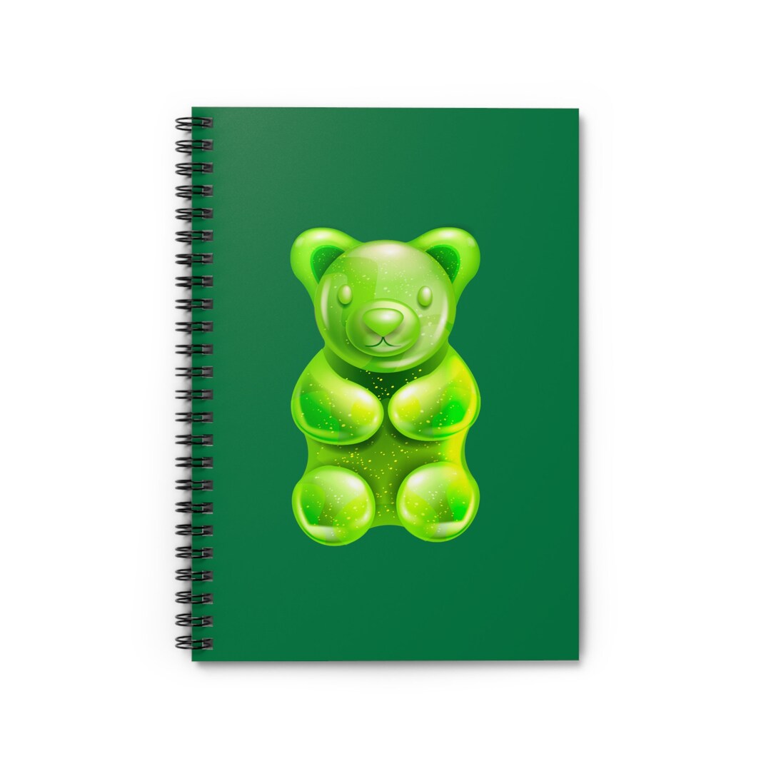 Green Gummy Bear Candy Theme Spiral Notebook Ruled Line - Etsy