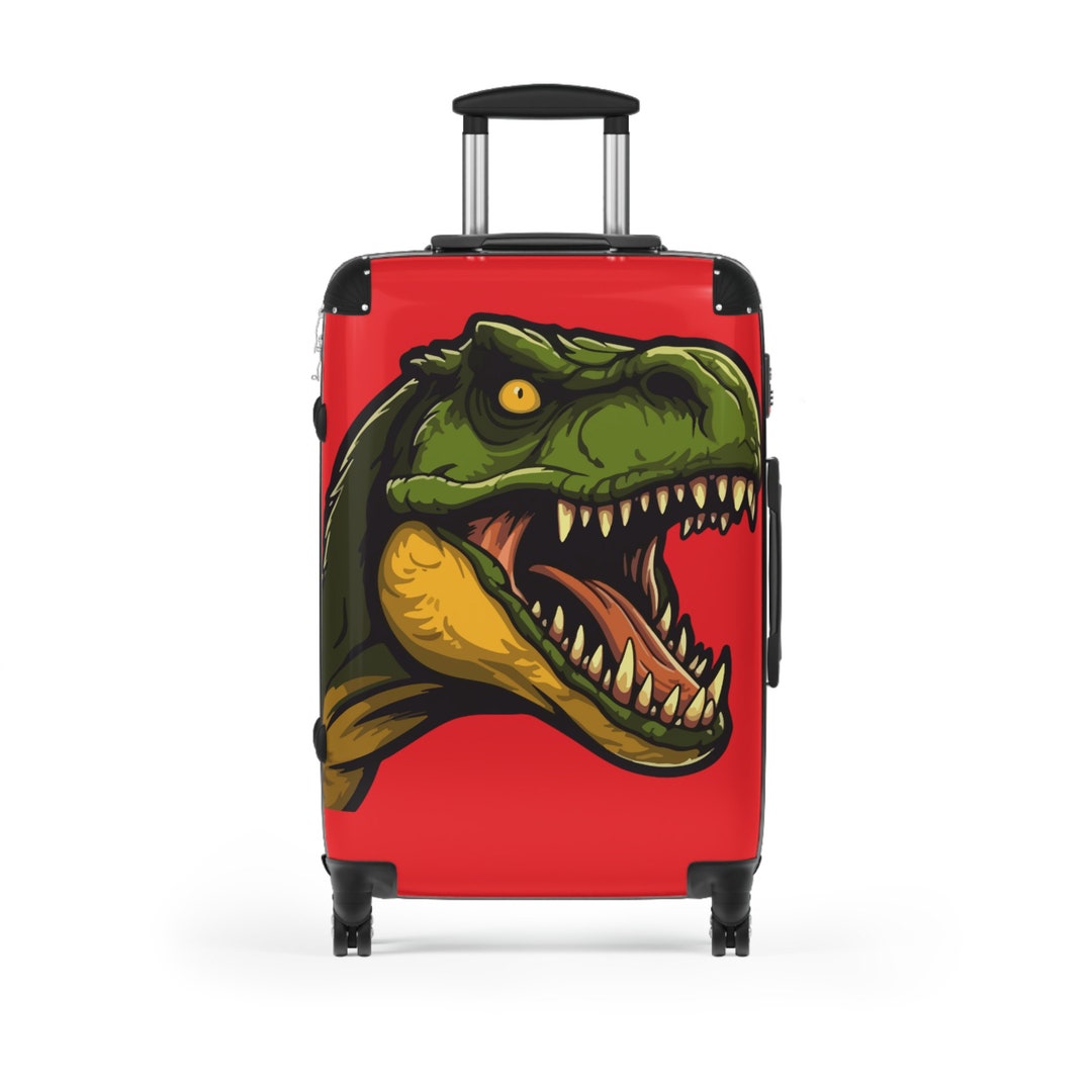 Roaring T Rex With Bright Red Background Dinosaur Holiday Travel Bag ...