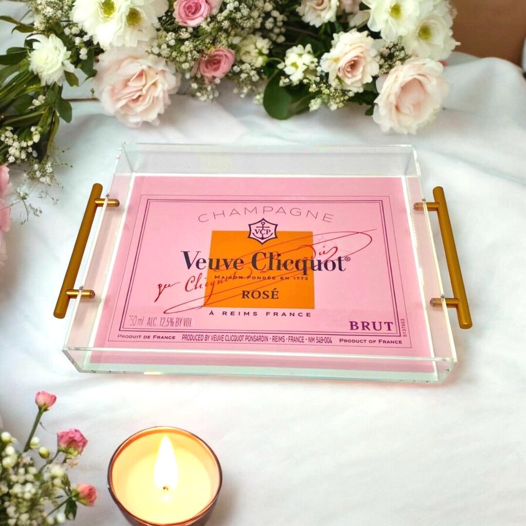 Champagne Bubbly Acrylic Tray - Etsy