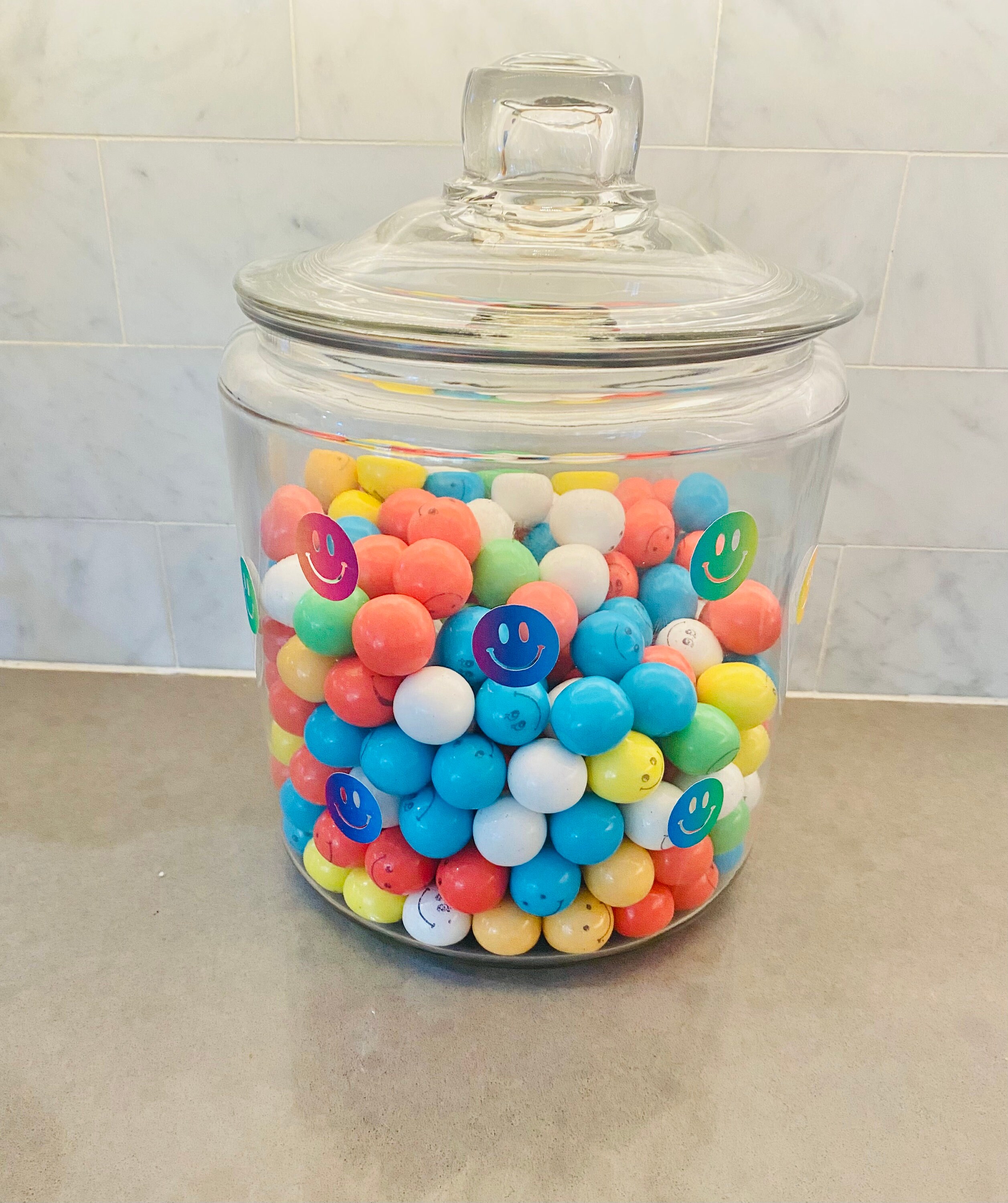 Happy Face Smiley Face Gallon Cookie Storage Jar - Etsy