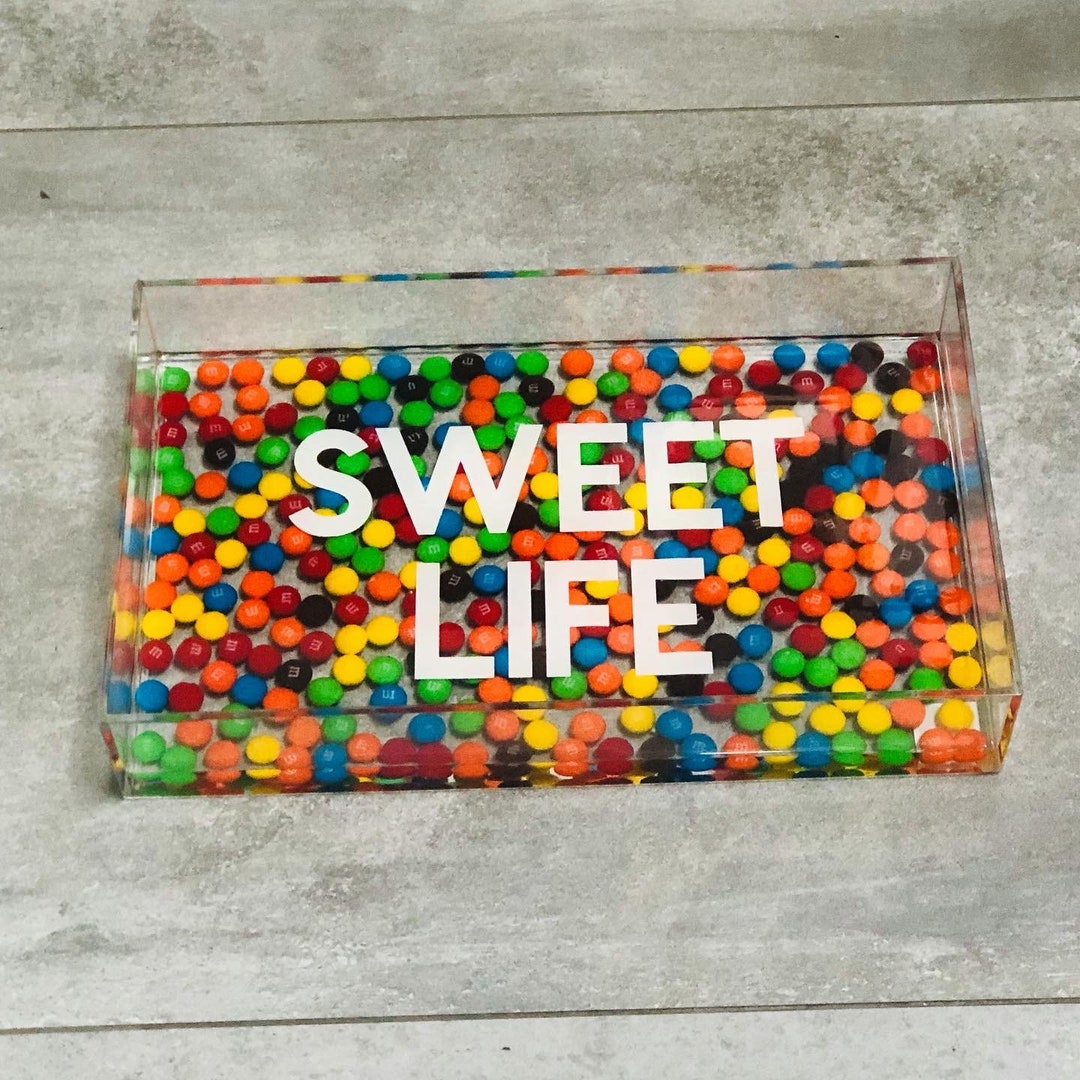 M&M Candy Resin Acrylic Tray - Etsy