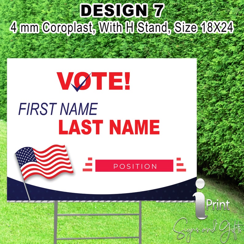 Custom Made Political Sign, Campaign Yard Sign, Yard Sign, Personalized ...