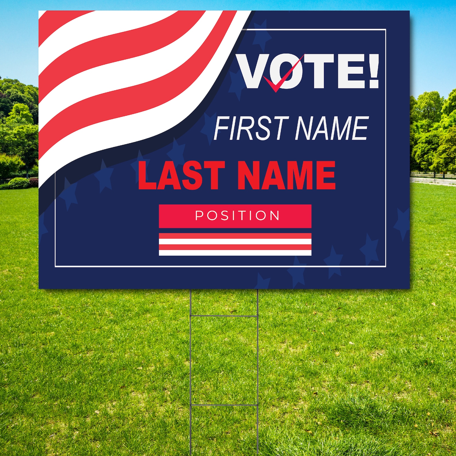 Custom Made Political Sign, Campaign Yard Sign, Yard Sign, Personalized ...
