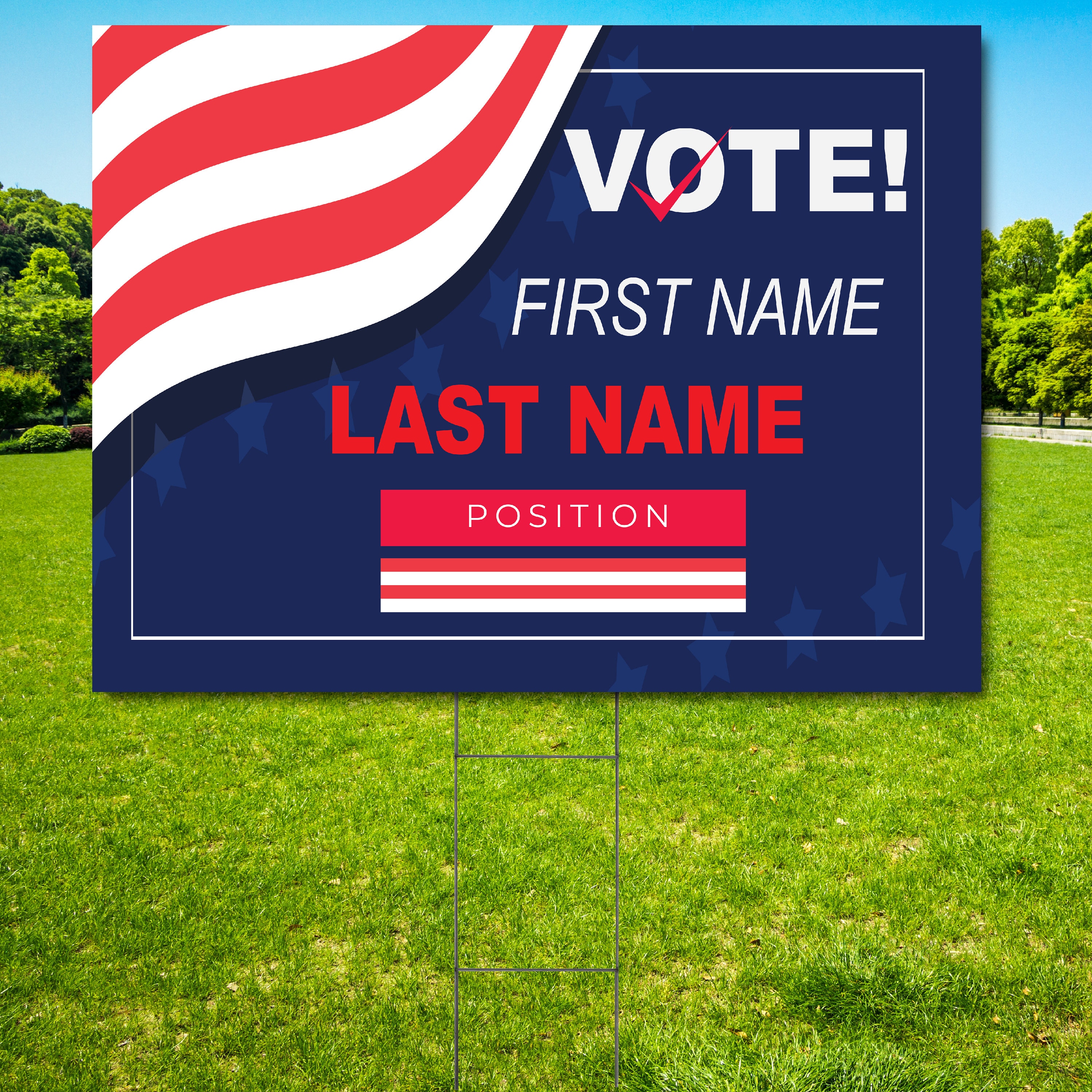 Custom Made Political Sign, Campaign Yard Sign, Yard Sign, Personalized ...