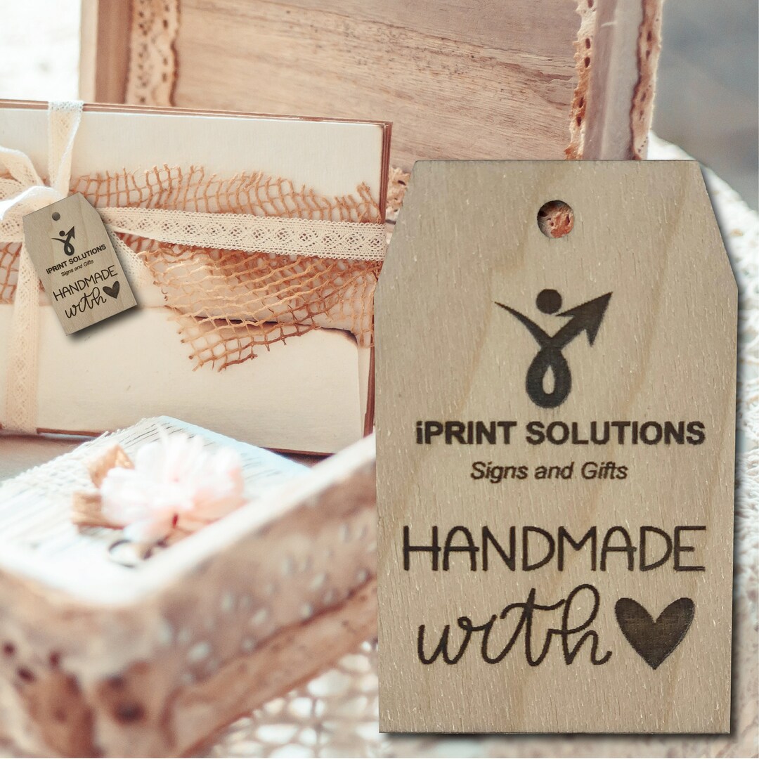 Set of 10, Custom Wood Tags, Wood Engraved Tags, Wood Thank You Tags ...