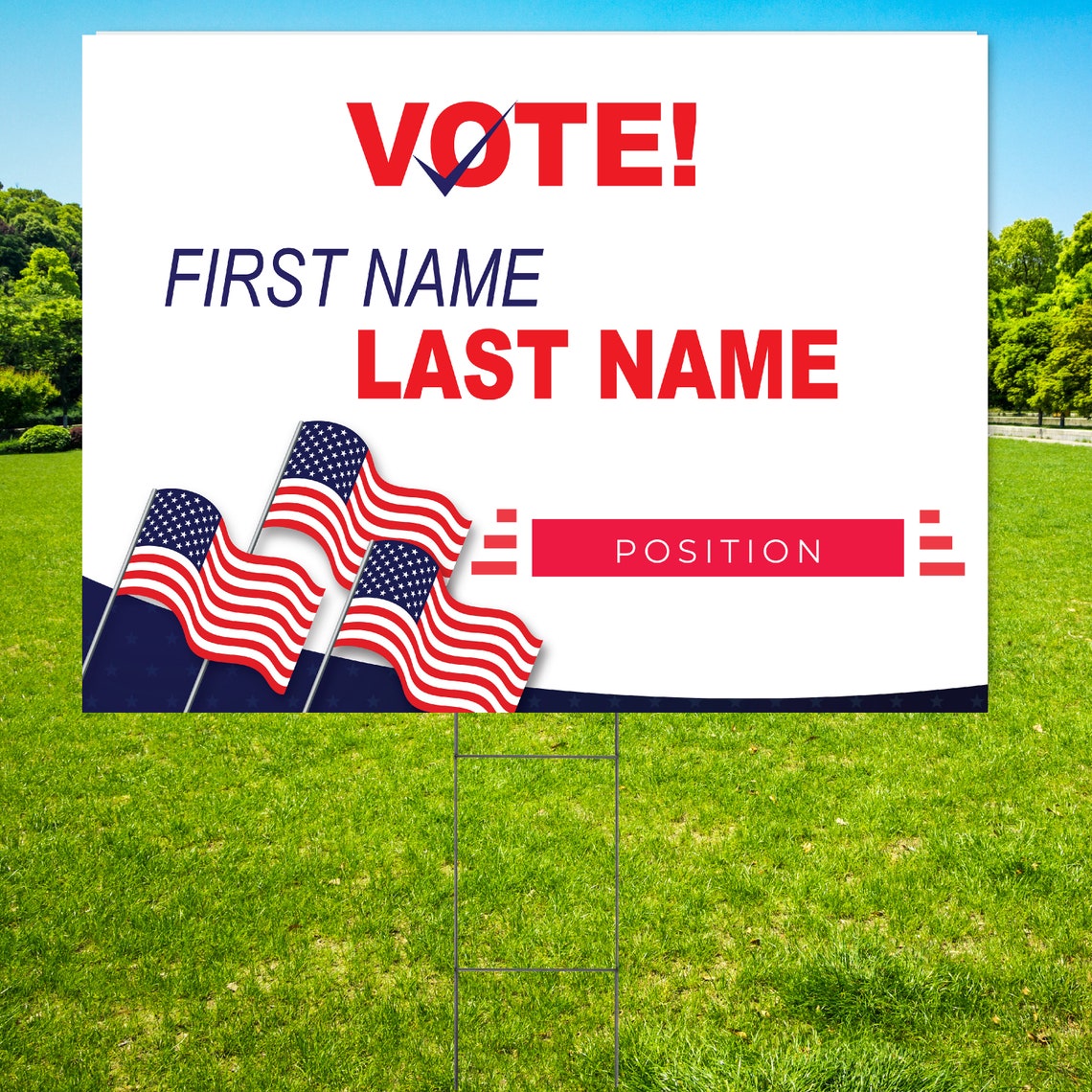 Custom Made Political Sign, Campaign Yard Sign, Yard Sign, Personalized ...