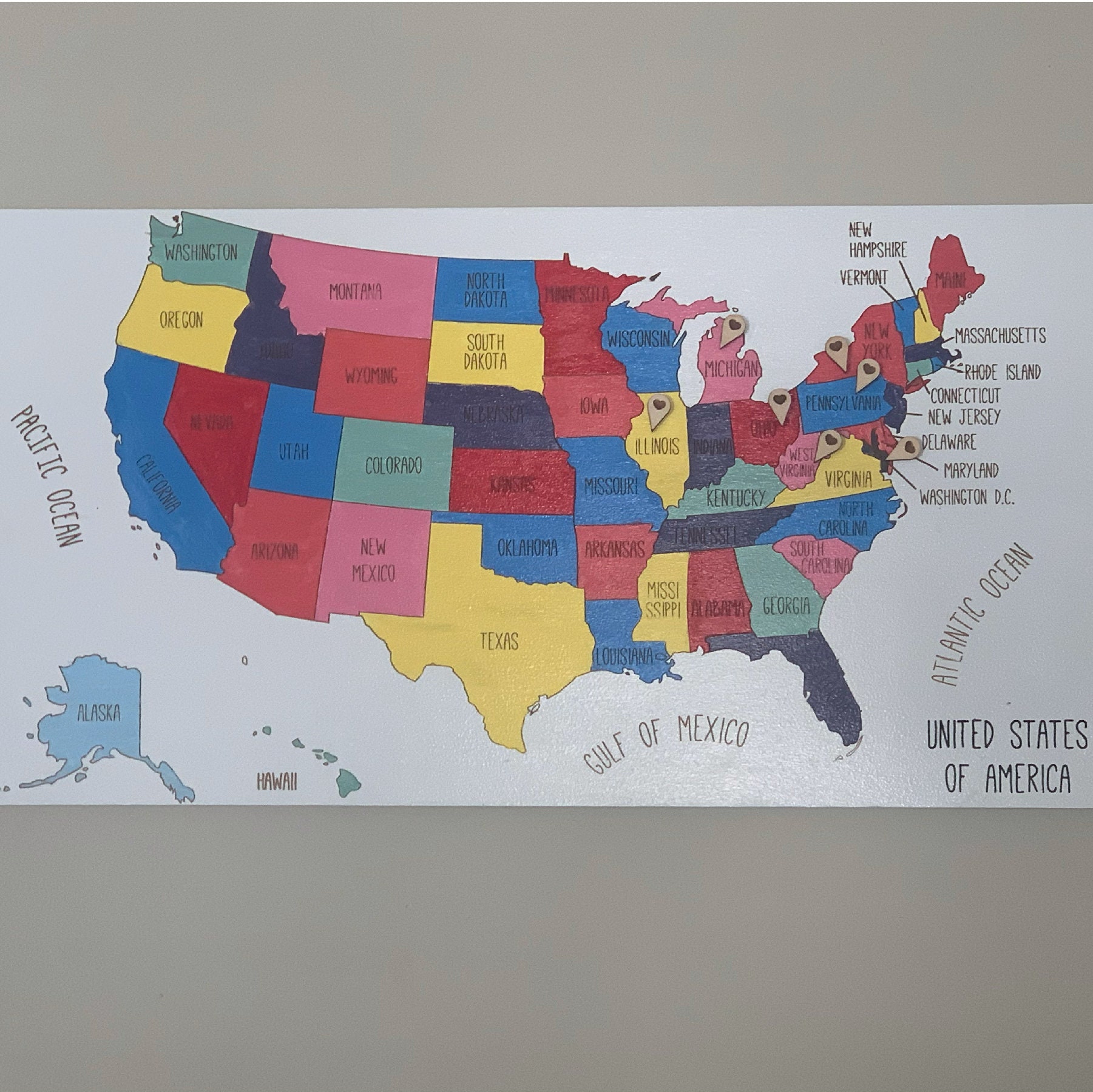 Custom Map, Custom Travel Map, USA Map, Custom Wood Map, Custom Map ...