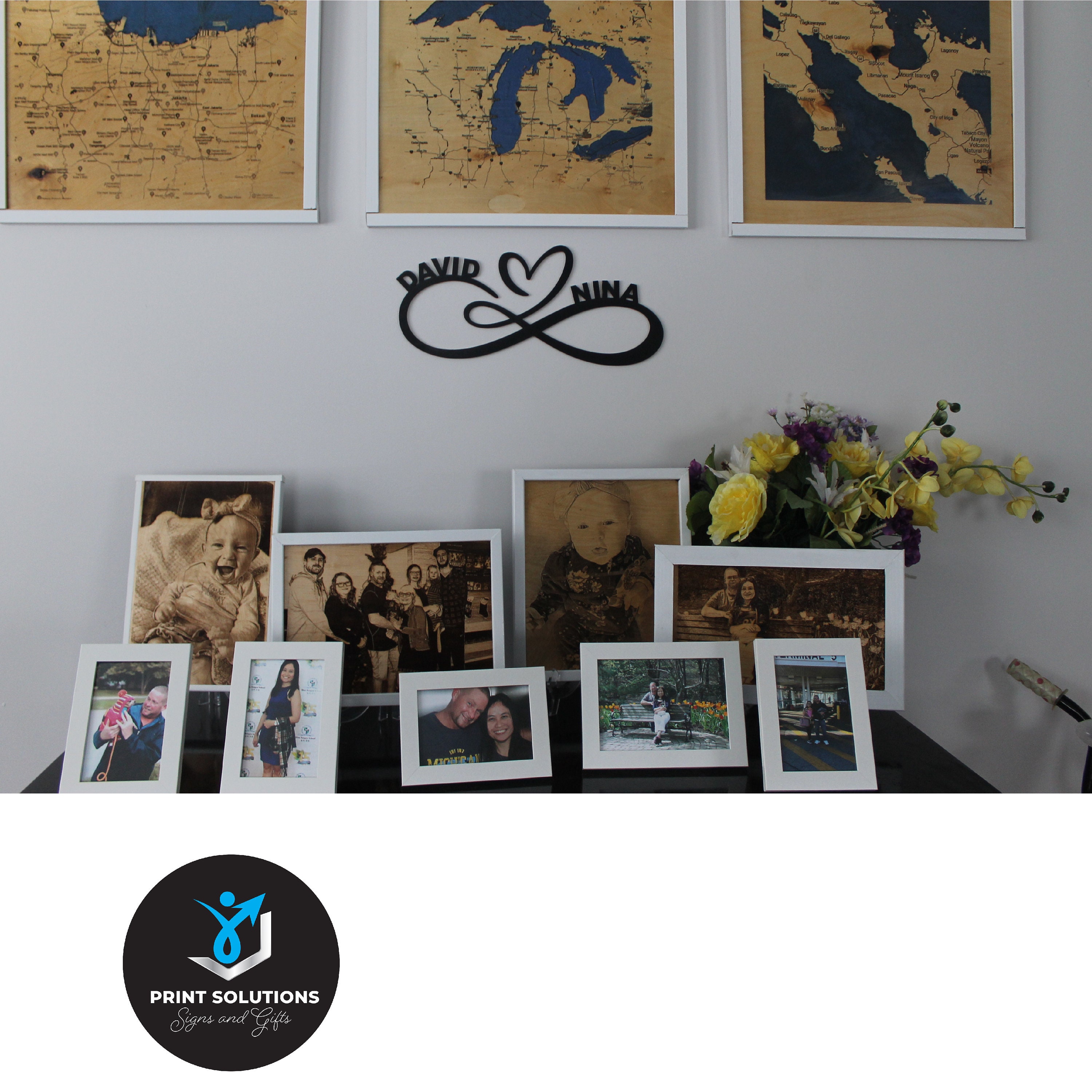 Infinity Heart With Names, Infinity Heart Sign With Names, Infinity ...