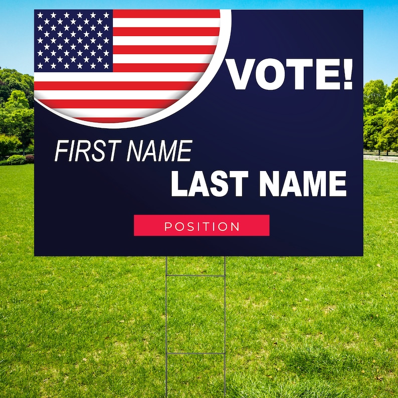 Custom Made Political Sign, Campaign Yard Sign, Yard Sign, Personalized ...